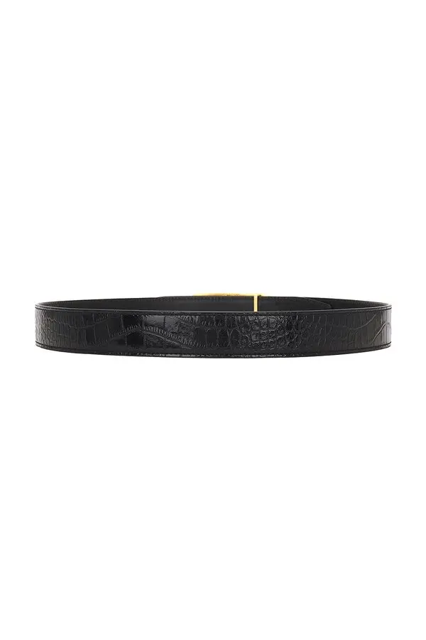 TOM FORD Croc Stadium Belt