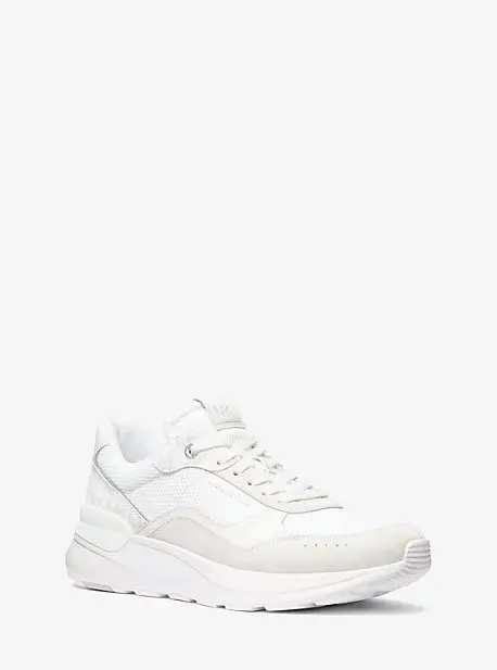 Michael Kors Trevor Mixed-media Trainer - White