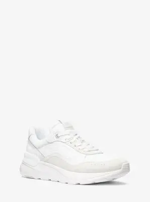 Michael Kors Trevor Mixed-media Trainer - White