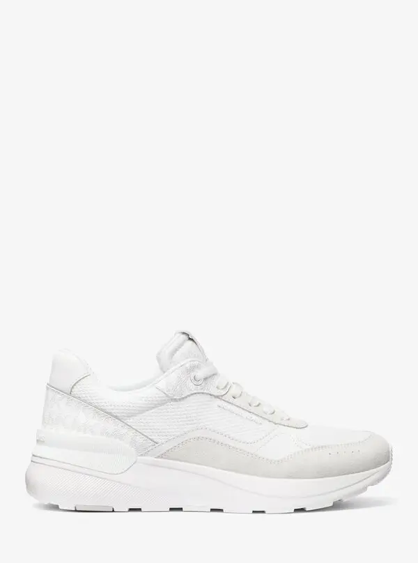 Michael Kors Trevor Mixed-media Trainers - White