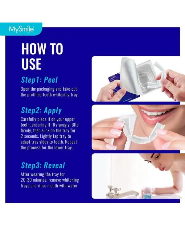 MYSMILE Prefilled Teeth Whitening Trays Kit