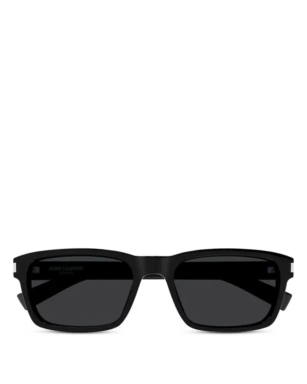 Saint Laurent Mid Naked Wire Core Squared Sunglasses, 57mm