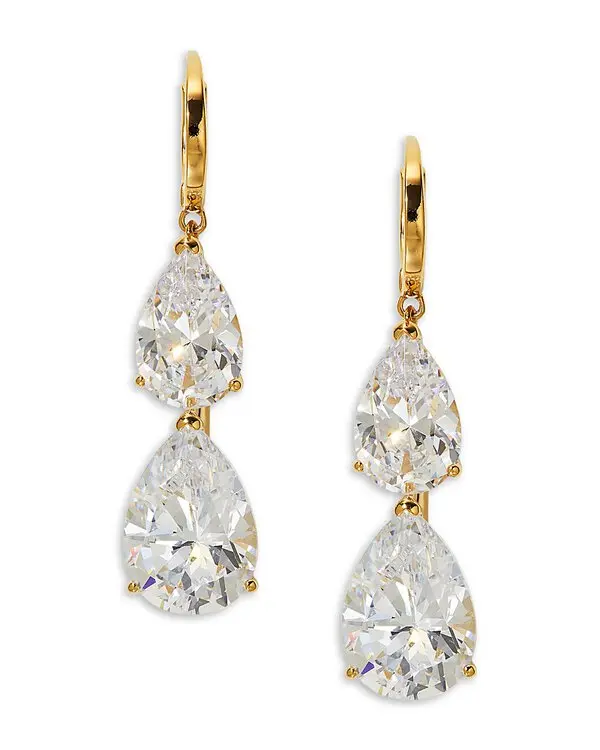 Nadri Cubic Zirconia Pear Drop Earrings - Gold