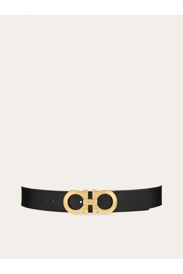 FERRAGAMO Reversible And Adjustable Gancini Belt - Gold