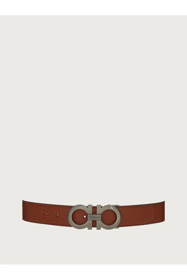 FERRAGAMO Reversible And Adjustable Gancini Belt - Red