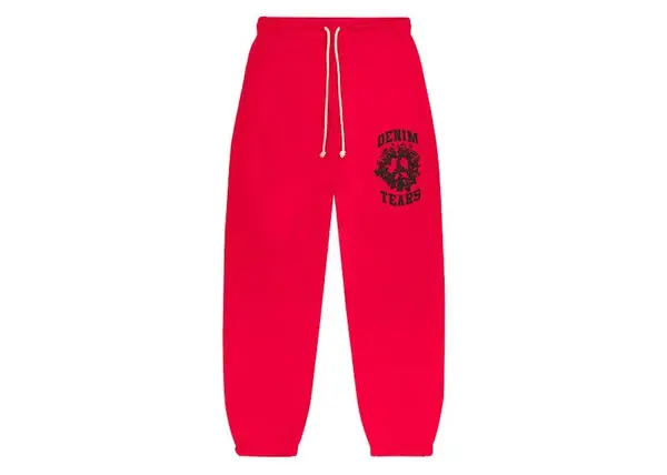 DENIM TEARS Denim University Sweatpants - Red