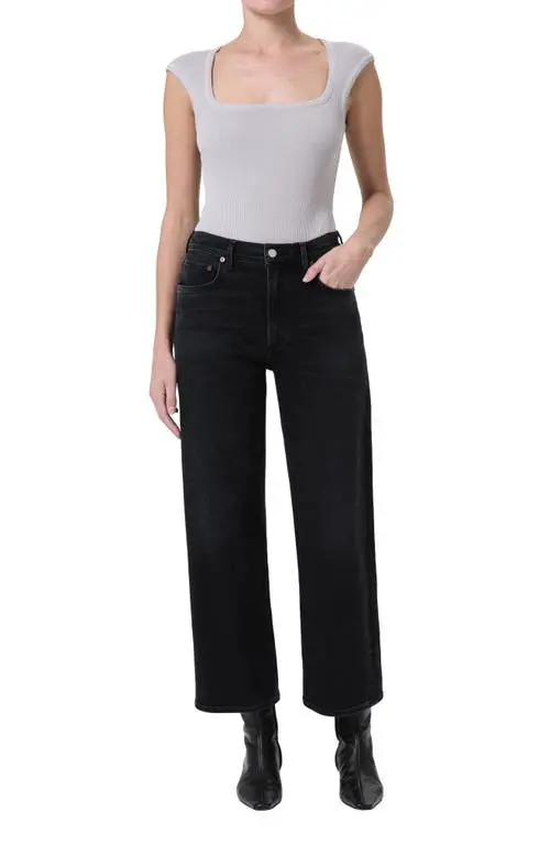 AGOLDE Ren High-waist Wide-leg Jeans - Hush