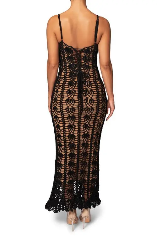 Jluxlabel Odyssey Crochet Maxi Dress - Black | Editorialist