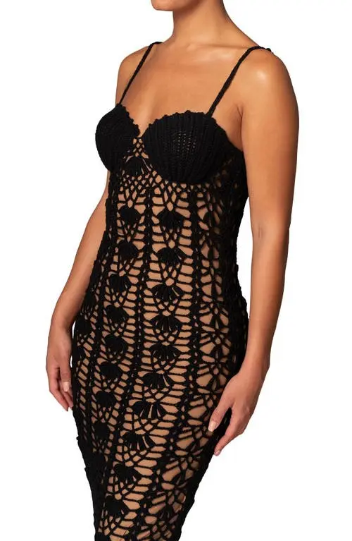 odyssey crochet maxi dress Jluxlabel Odyssey Crochet Maxi Dress - Black
