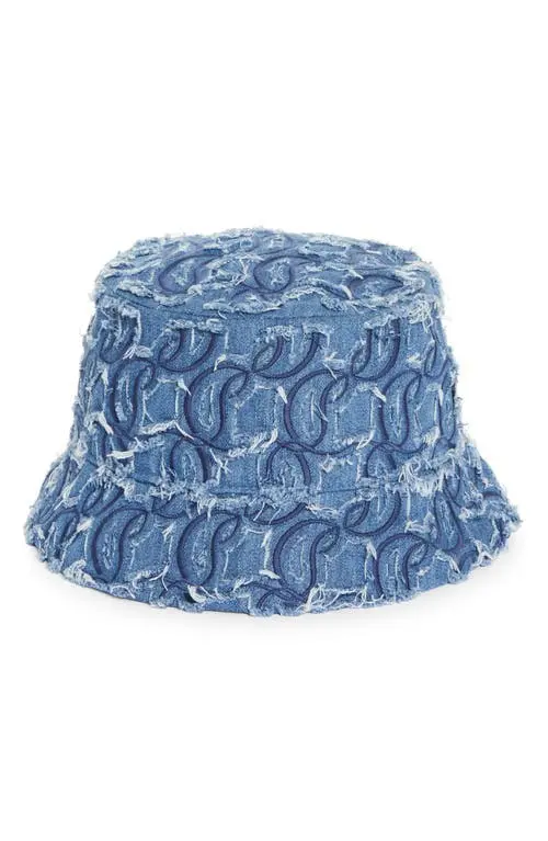 PALM ANGELS Blue Monogram Denim Bucket Hat Nordstrom Palm angels Monogram Denim Bucket Hat 320.00 main image 2