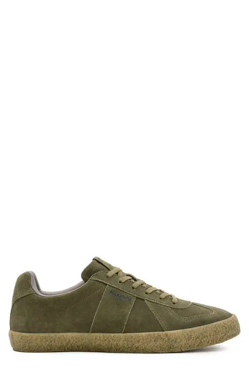 ALLSAINTS Jaimee Low Top Suede Sneakers - Khaki Green/gum