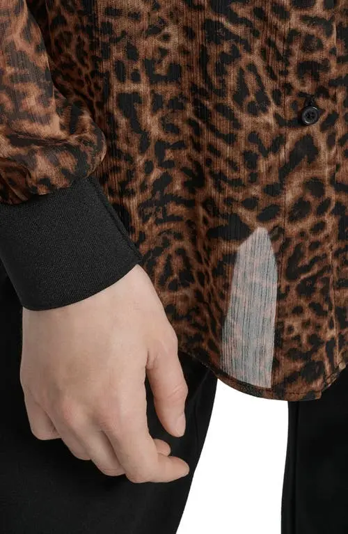 Dkny Floral Print Long Sleeve Shirt - Compact Cheetah