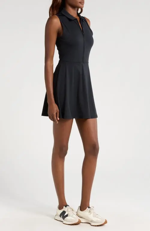 Travis Mathew Move Half-zip Sleeveless Dress - Black