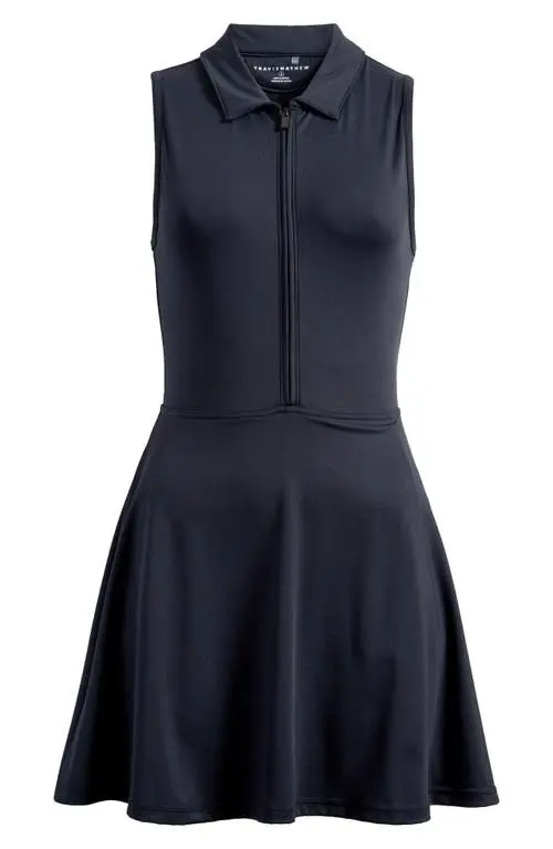 Travis Mathew Move Half-zip Sleeveless Dress - Black
