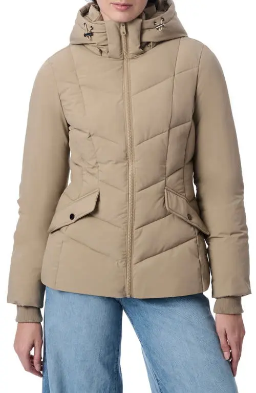 Bernardo Hooded Recycled Polyester Puffer Jacket - Moon Rock