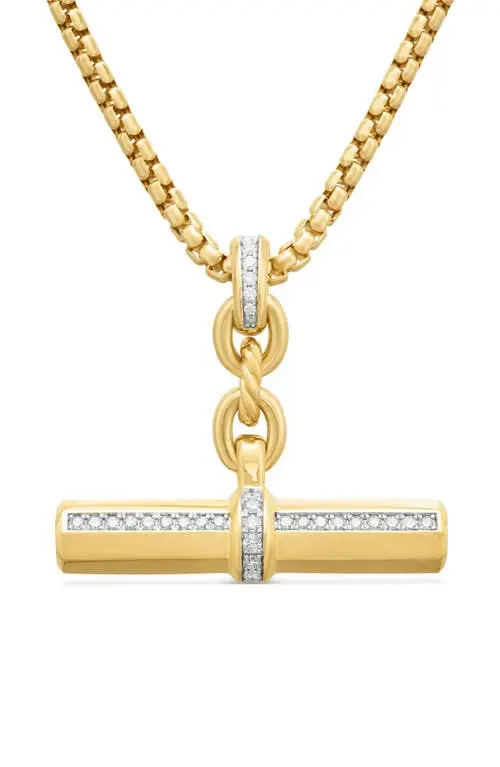 David Yurman Link Lexington Diamond Pendant - Diamond/yellow Gold