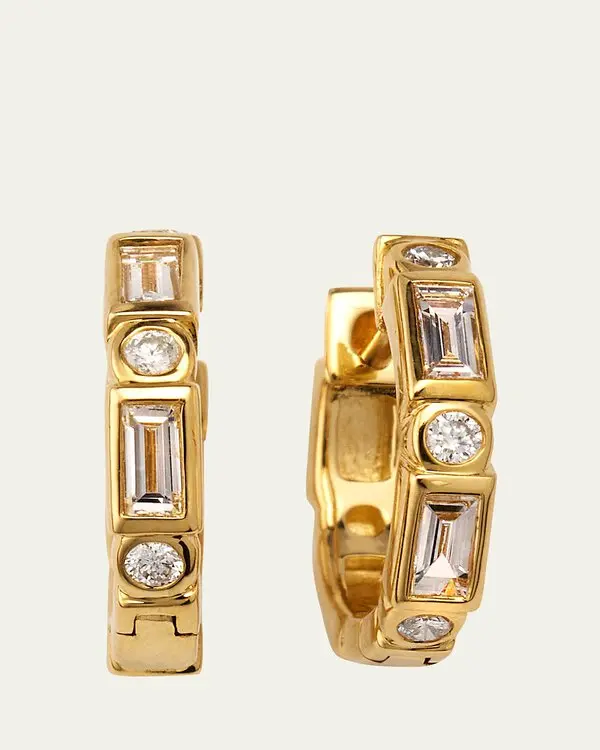 SYDNEY EVAN 14k Diamond Hoop Earrings - Gold