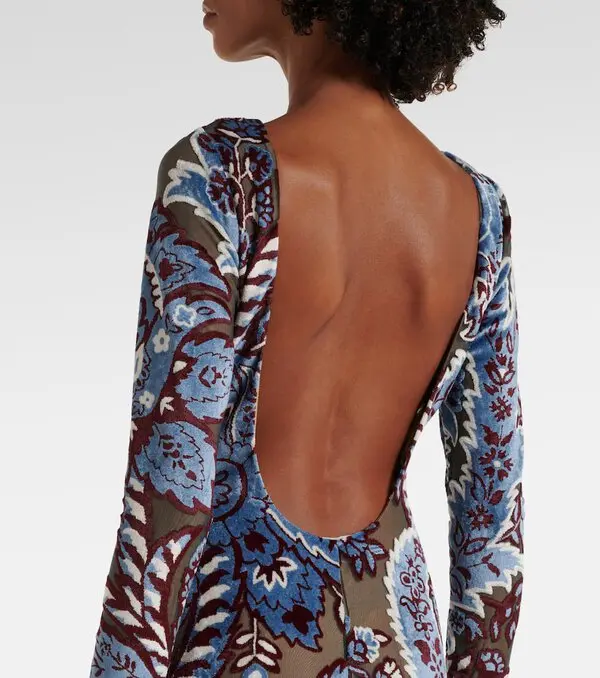 Etro Paisley Crêpe Jersey Maxi Dress
