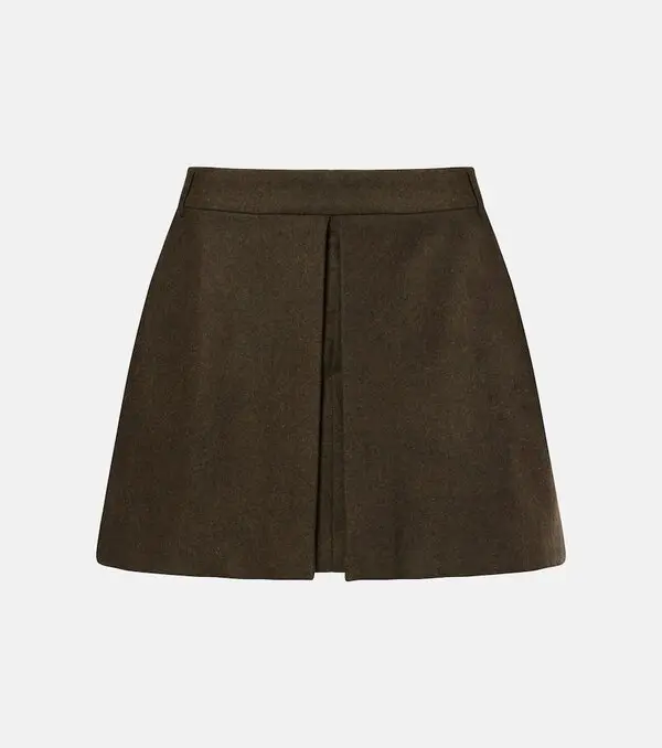 AMI Paris Flannel Mini Skirt