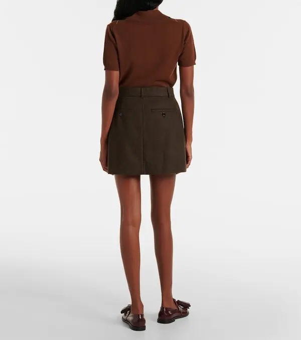 AMI Paris Flannel Mini Skirt