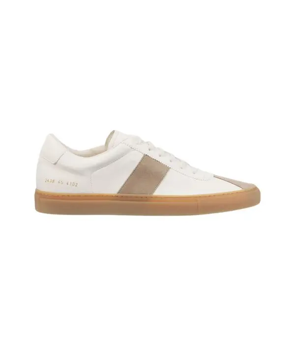 COMMON PROJECTS Tennis Suede-trimmed Leather Sneakers