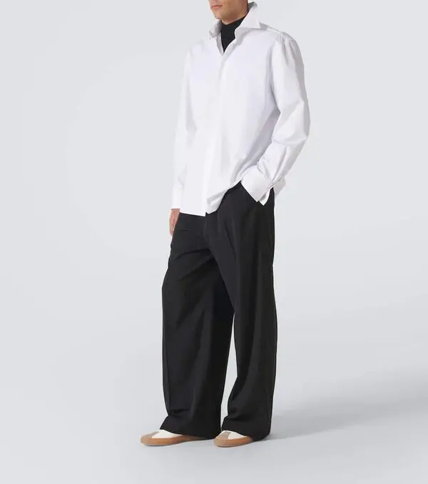 COMMON PROJECTS Tennis Suede-trimmed Leather Sneakers