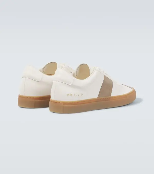 COMMON PROJECTS Tennis Suede-trimmed Leather Sneakers