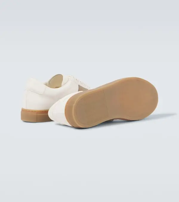 COMMON PROJECTS Tennis Suede-trimmed Leather Sneakers