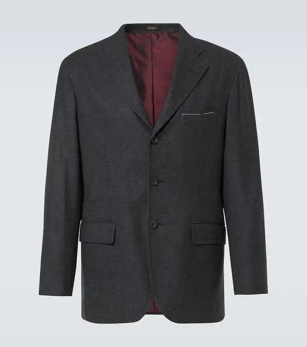 Rubinacci Wool Flannel Blazer - Grey