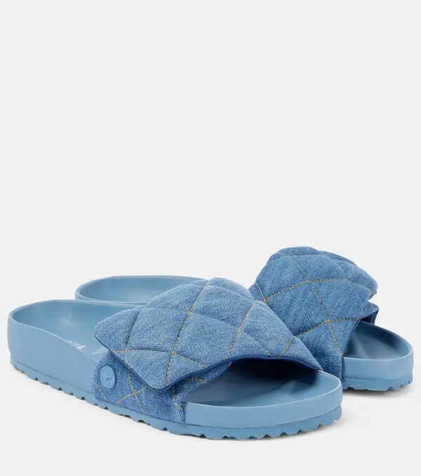 BIRKENSTOCK Sylt Quilted Denim Slides