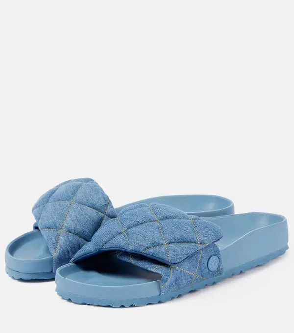 BIRKENSTOCK Sylt Quilted Denim Slides