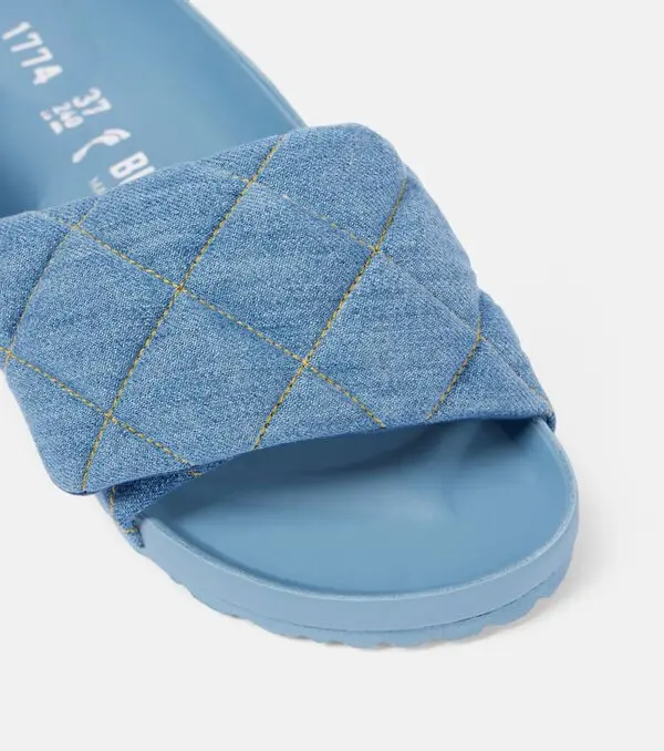 BIRKENSTOCK Sylt Quilted Denim Slides