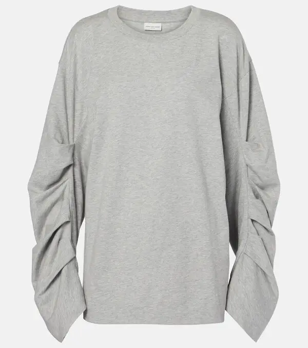 Dries Van Noten Oversized Cotton Jersey Top