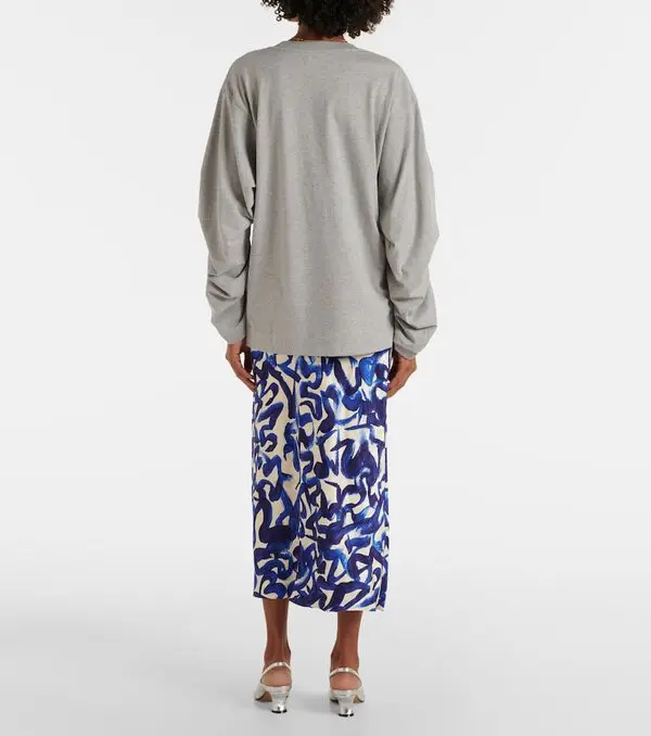Dries Van Noten Oversized Cotton Jersey Top