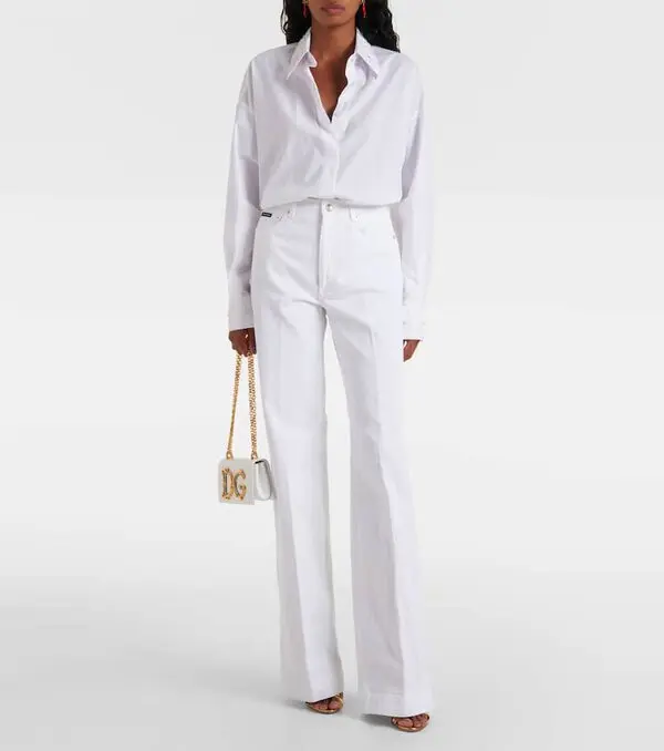 Dolce & Gabbana Embroidered Cotton Poplin Shirt