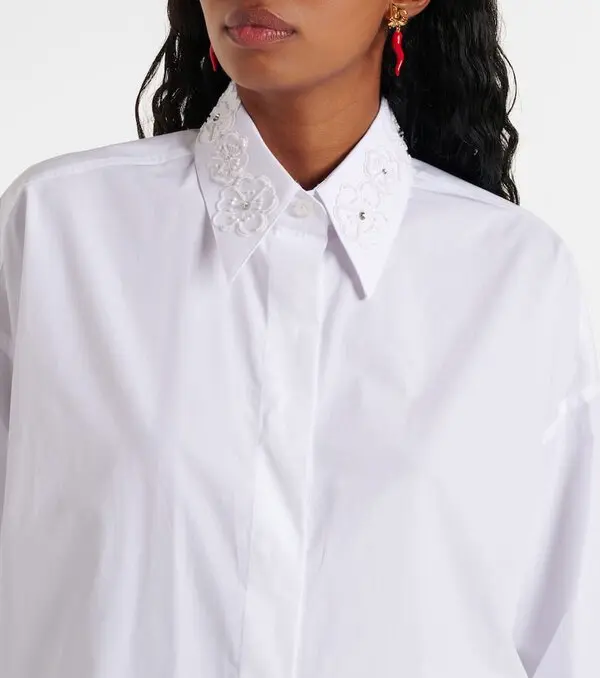 Dolce & Gabbana Embroidered Cotton Poplin Shirt