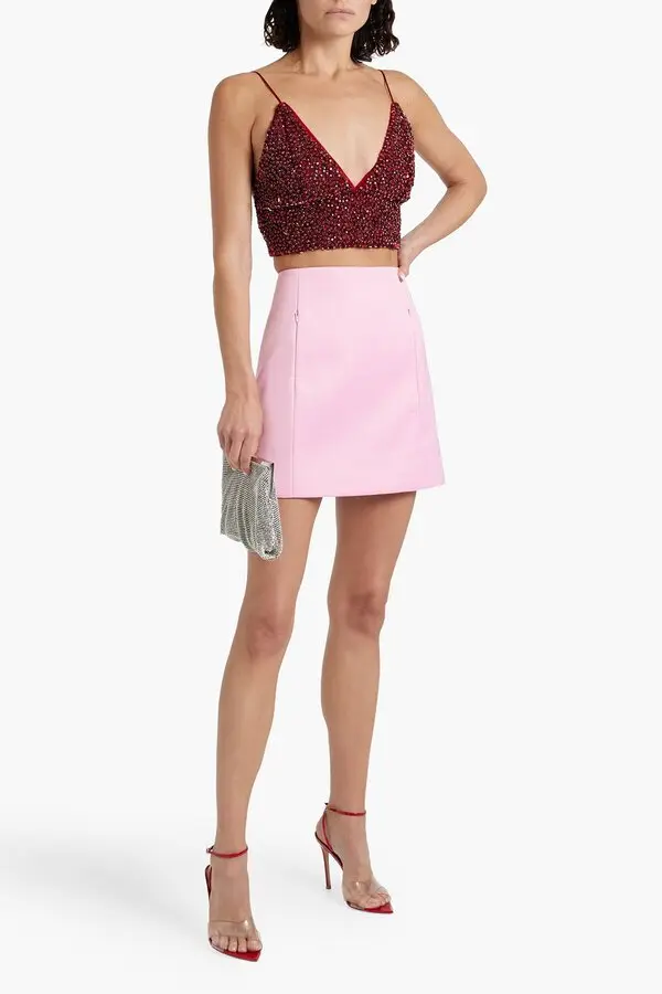 Alice + Olivia Carli Embellished Mesh Bra Top