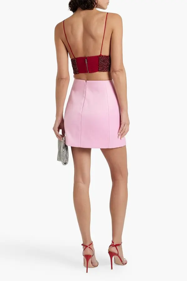 Alice + Olivia Carli Embellished Mesh Bra Top