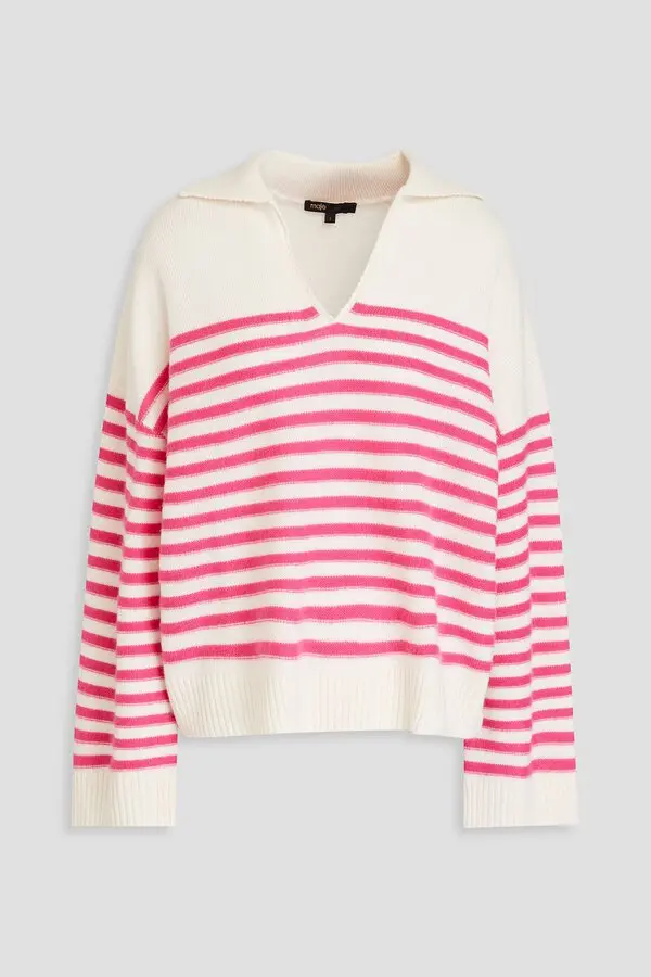 Maje Striped Cashmere Sweater