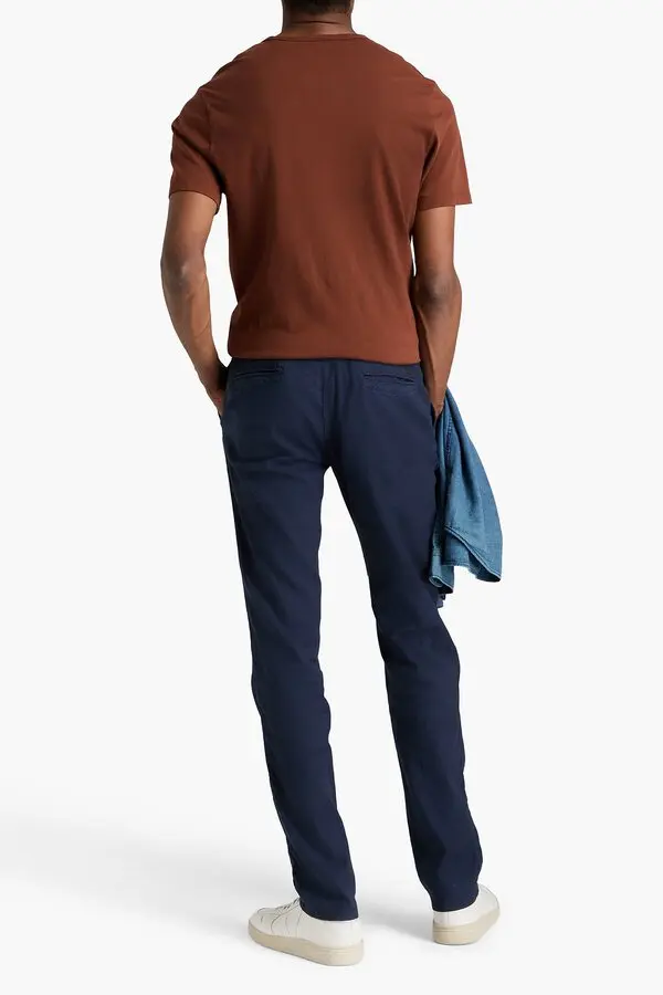 SLOWEAR Incotex Slimfit Linenblend Chinos - Navy