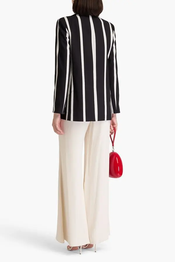 Alice + Olivia Skye Striped Crepe Blazer