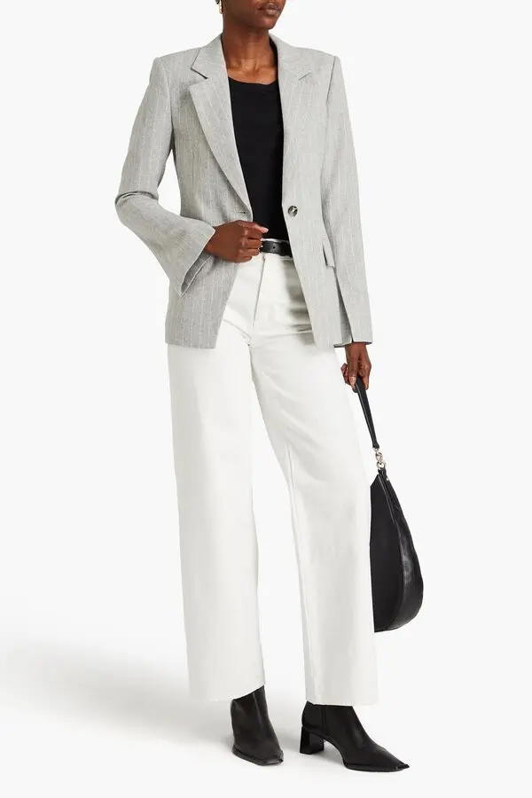 Derek Lam 10 Crosby Pinstriped Wool-blend Blazer