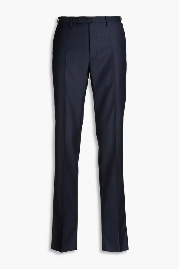 SLOWEAR Incotex Sharkskin Slim-fit Wool Trousers - Navy