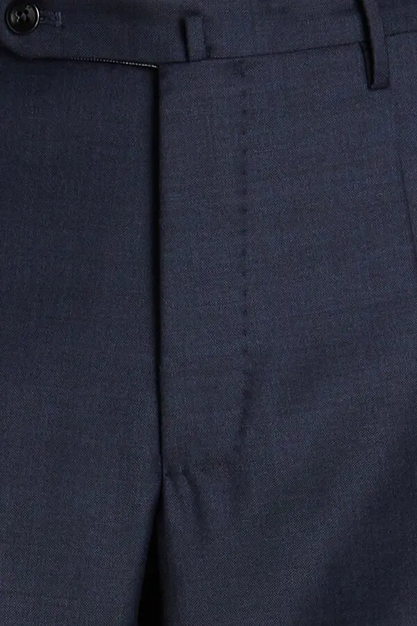 SLOWEAR Incotex Sharkskin Slim-fit Wool Trousers - Navy