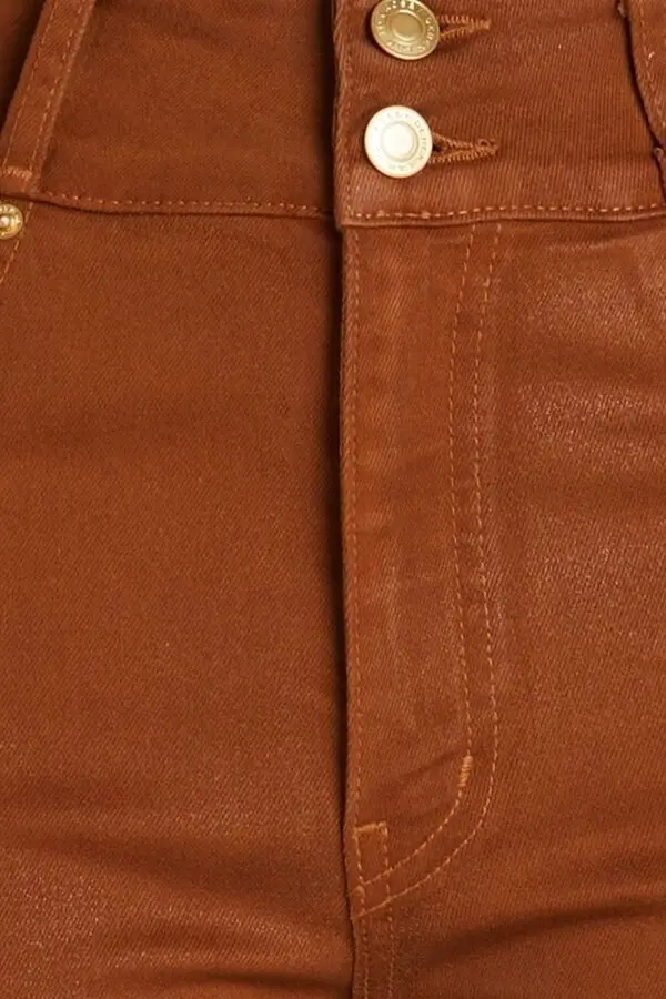 Derek Lam 10 Crosby Cropped Coated High-rise Kick-flare Jeans