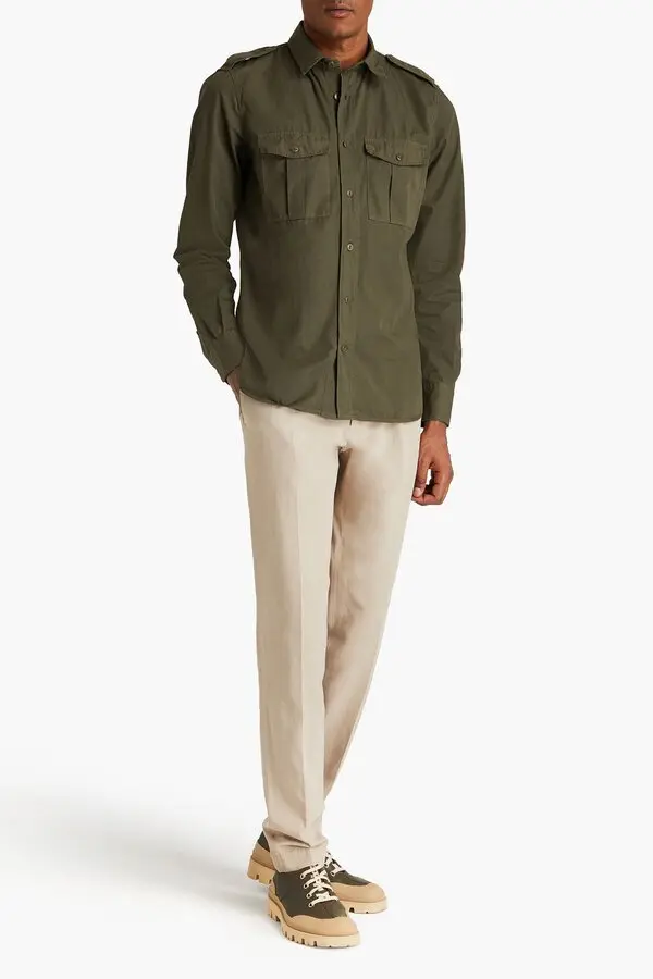 SLOWEAR Glanshirt Cottonpoplin Shirt - Army Green