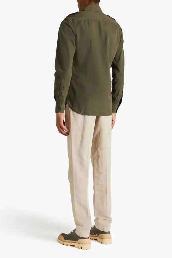 SLOWEAR Glanshirt Cottonpoplin Shirt - Army Green