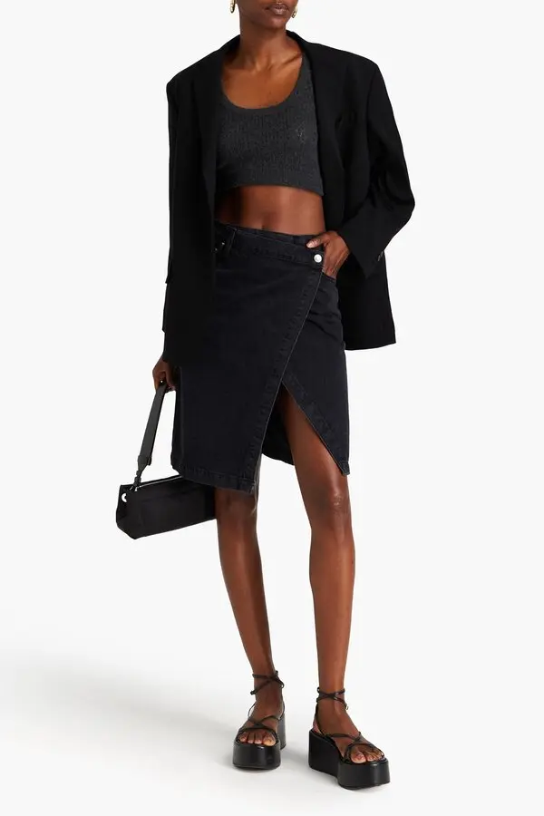 Derek Lam 10 Crosby Denim Wrap Skirt
