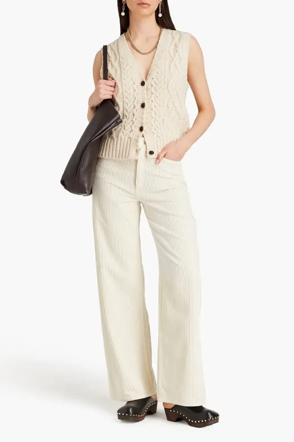 WANDLER Magnolia Cotton-corduroy Wide-leg Pants