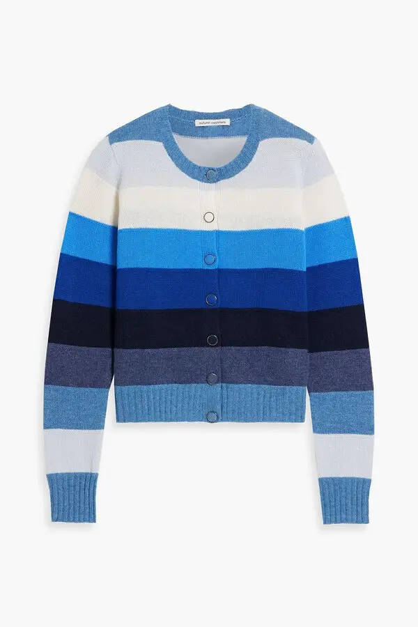Autumn Cashmere Striped Cashmere Cardigan